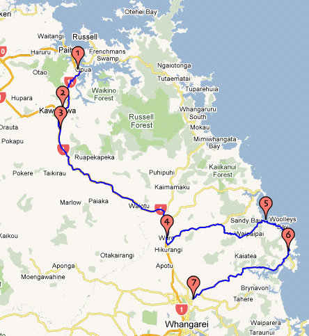 Whangarei Map - New Zealand