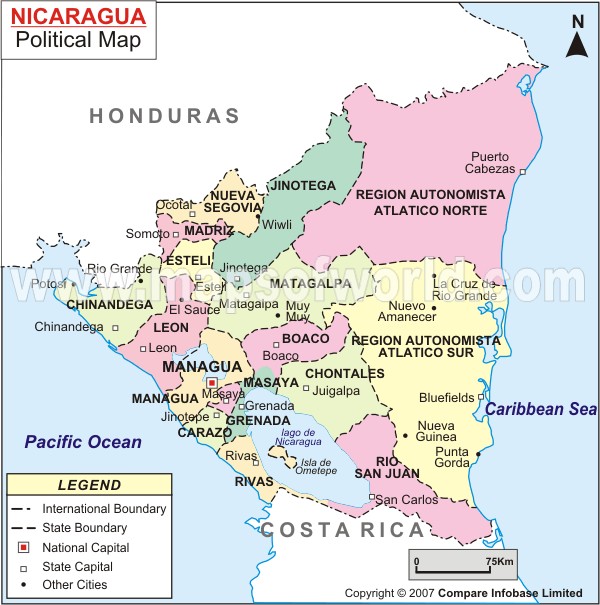 Managua Map - Nicaragua