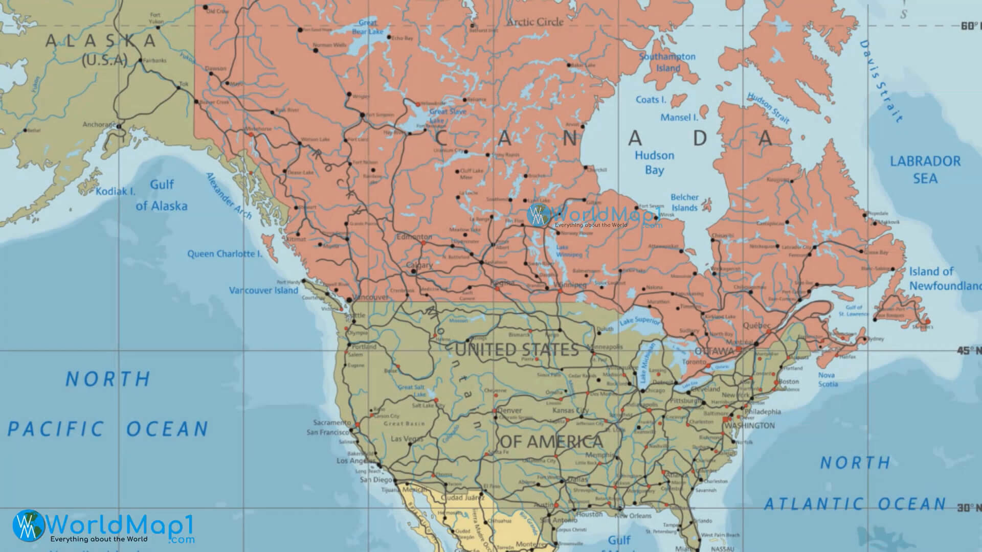 North America Maps and Countries Map 3