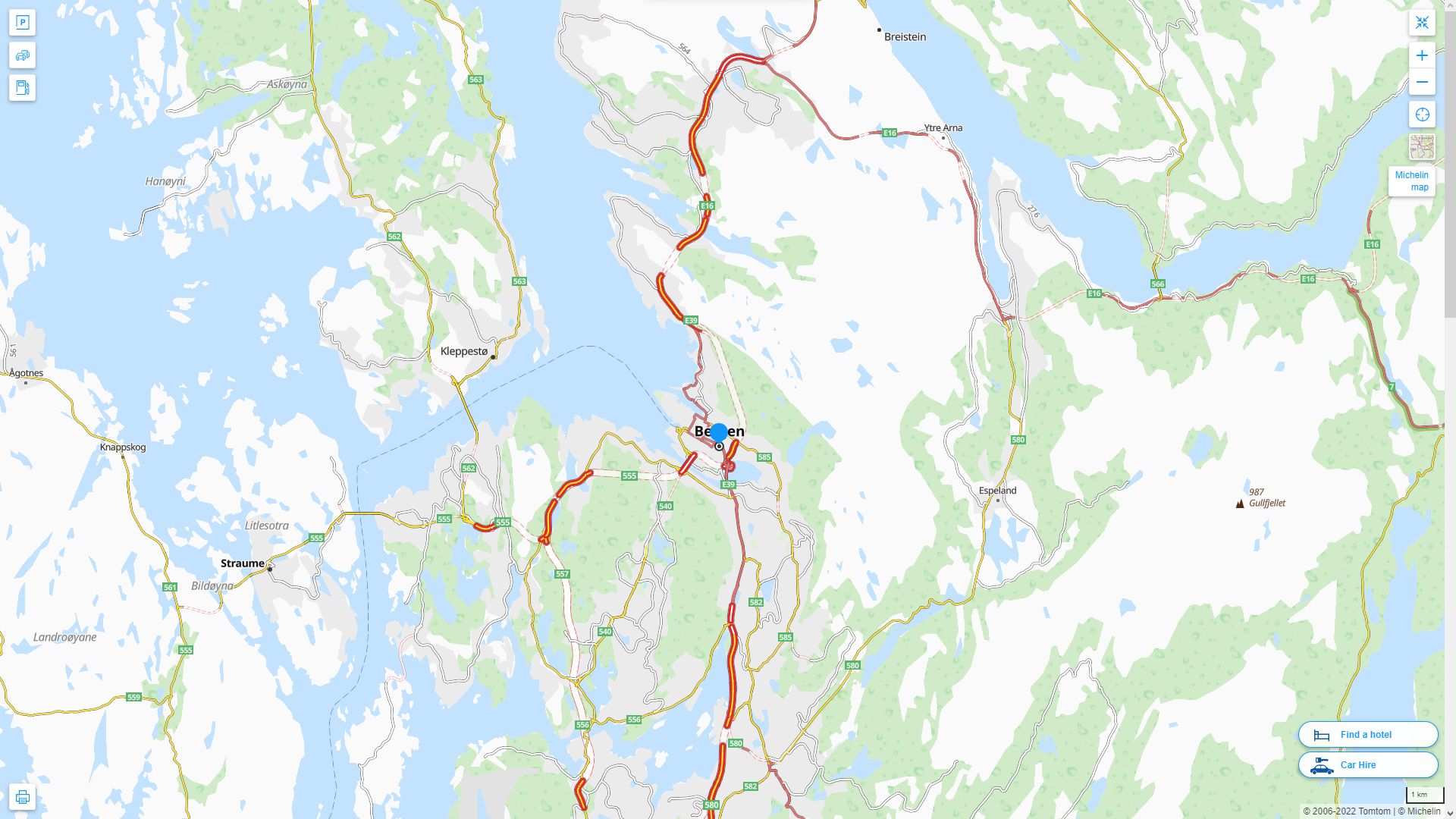 Bergen Map - Norway