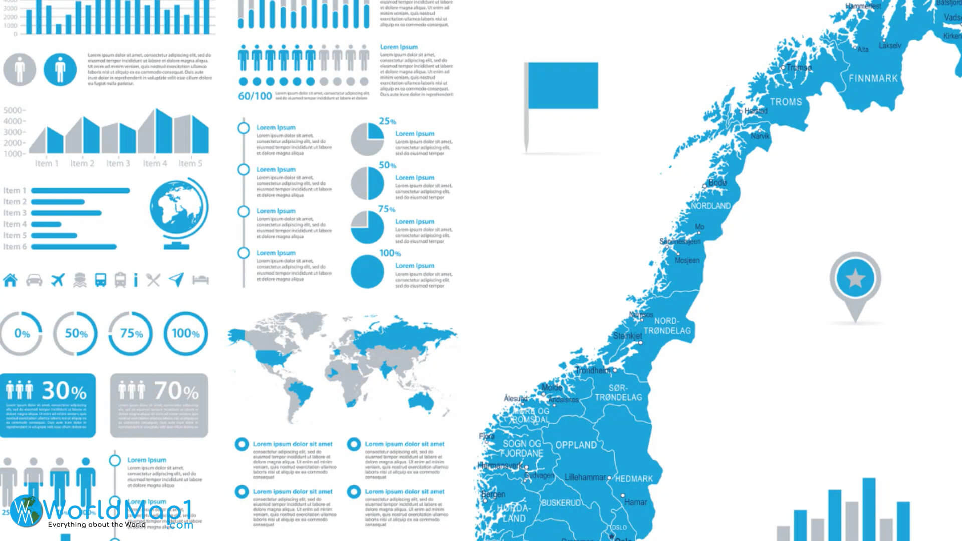 High Detailed Norway Map