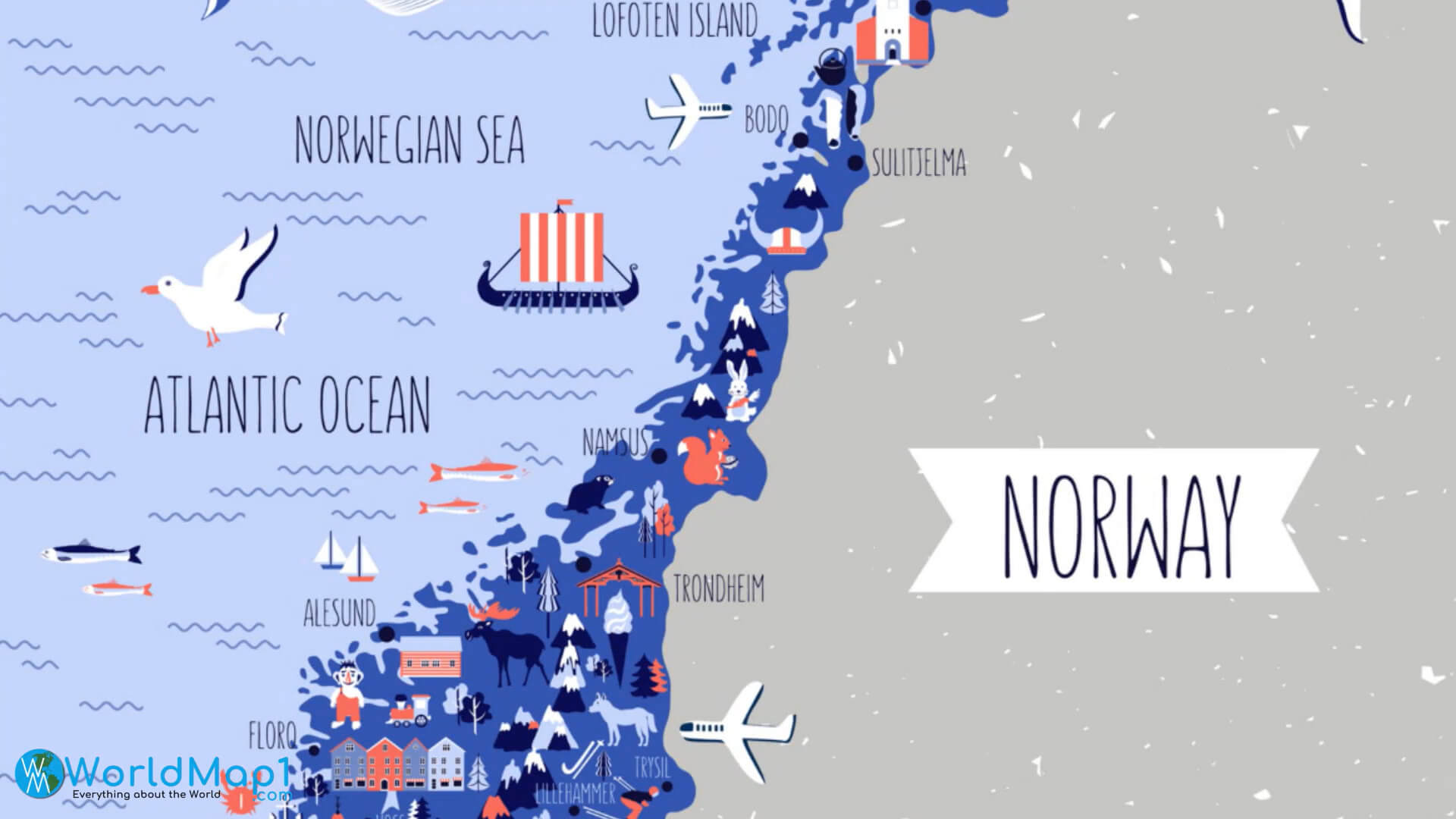 High Detailed Norway Map