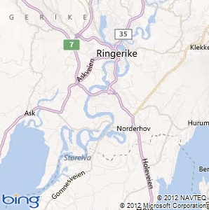 Honefoss Map - Norway