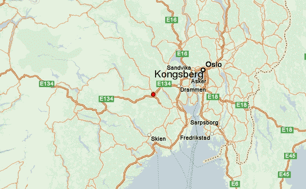 Kongsberg Map - Norway