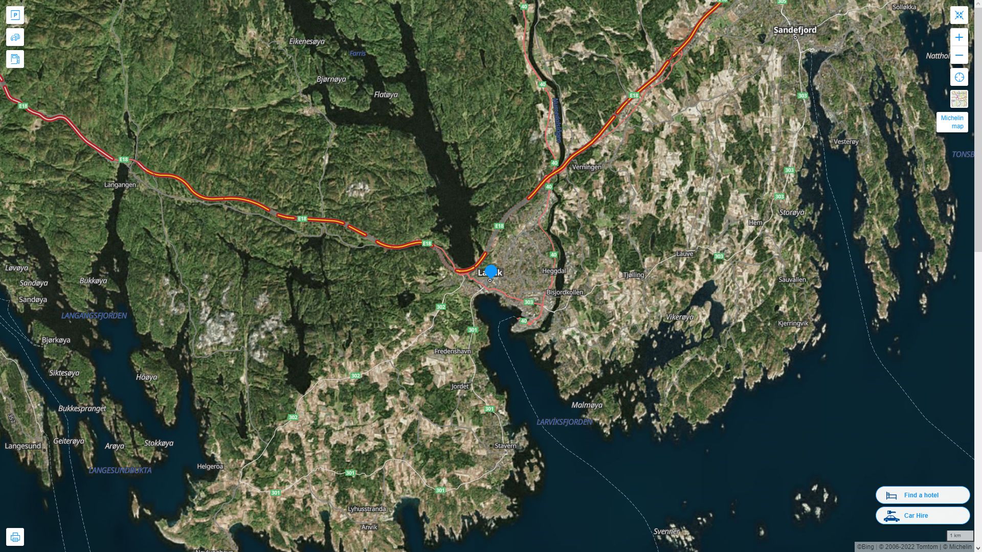 Larvik Map - Norway