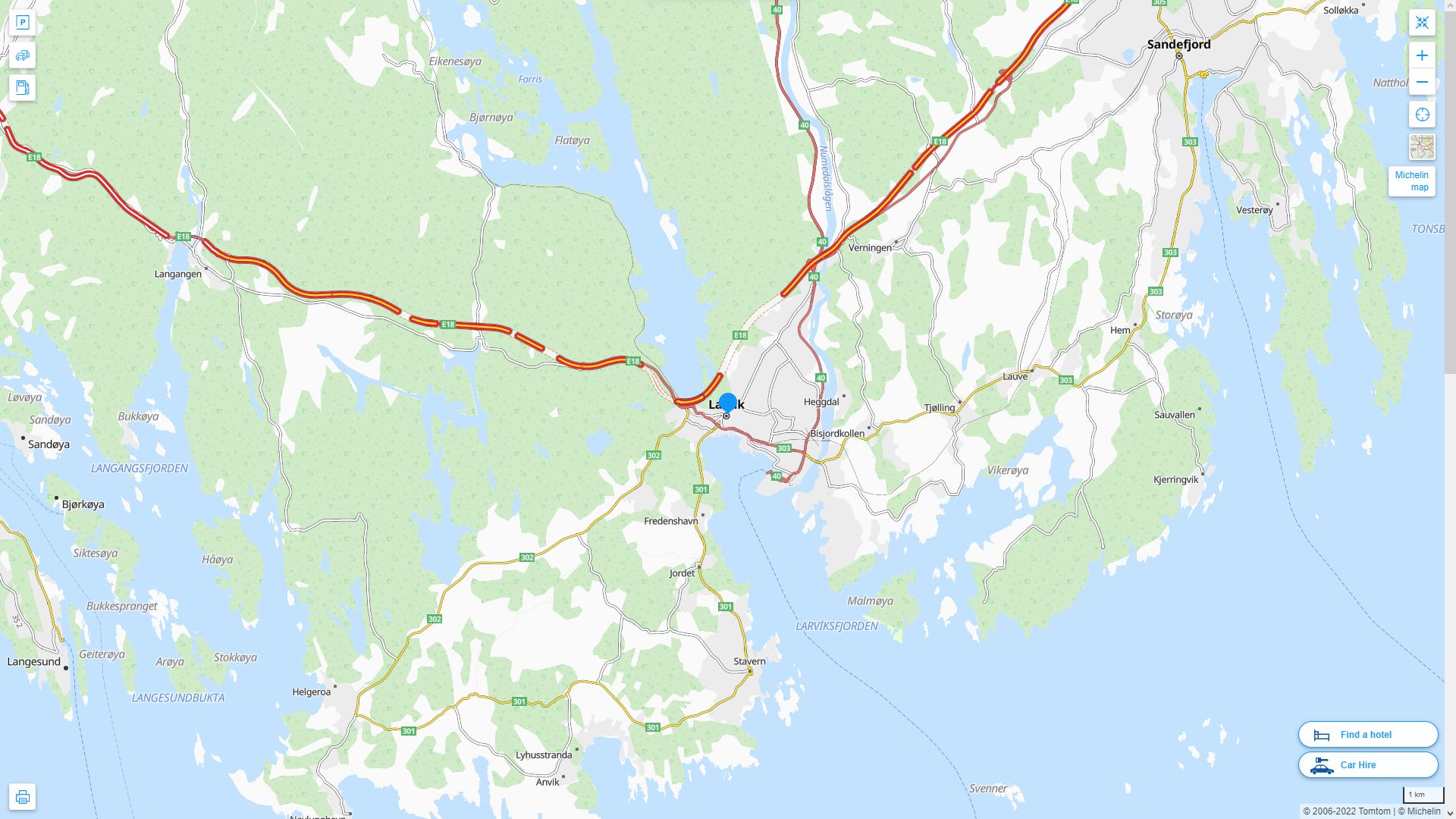 Larvik Map - Norway