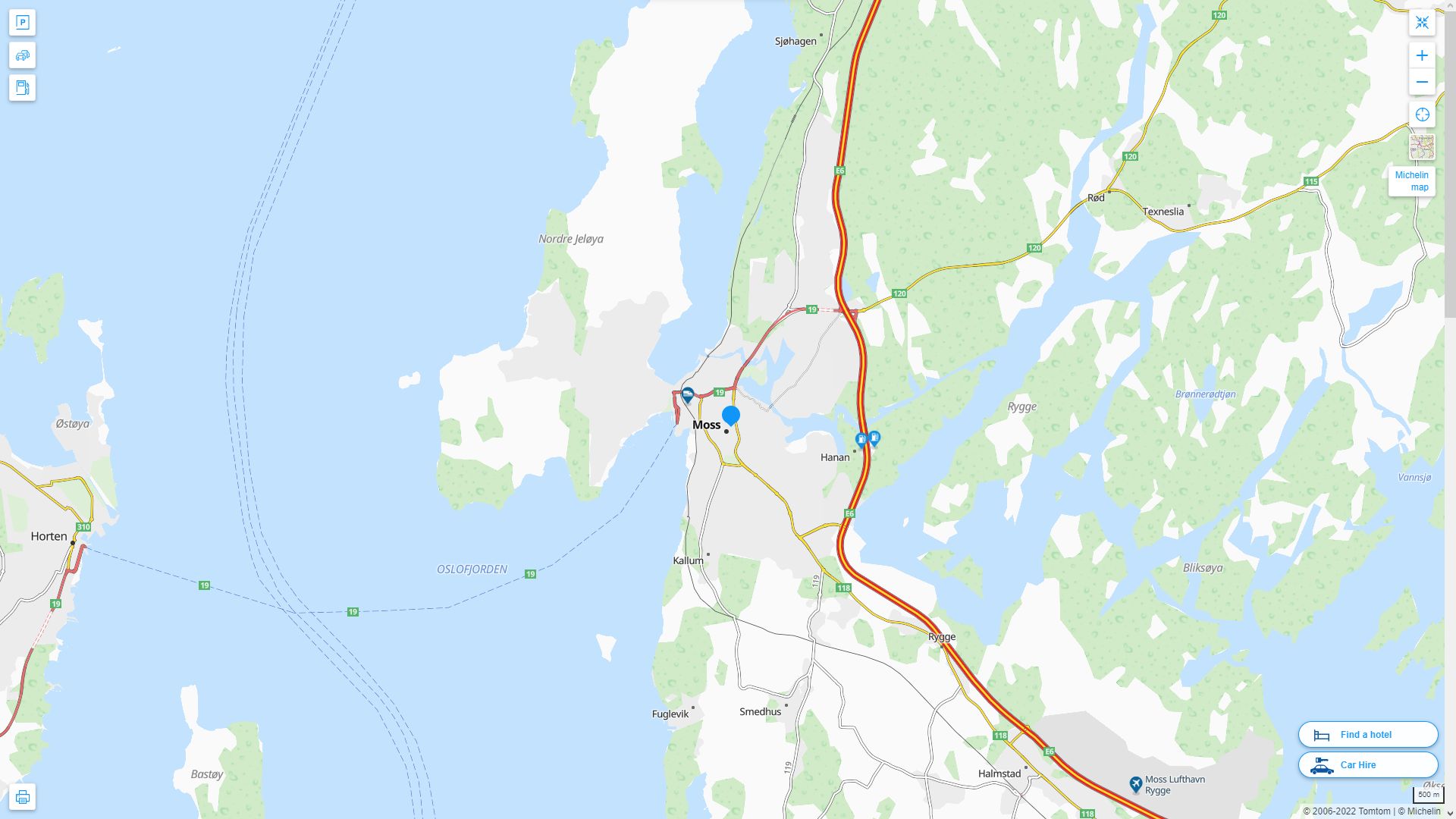 Moss Map - Norway