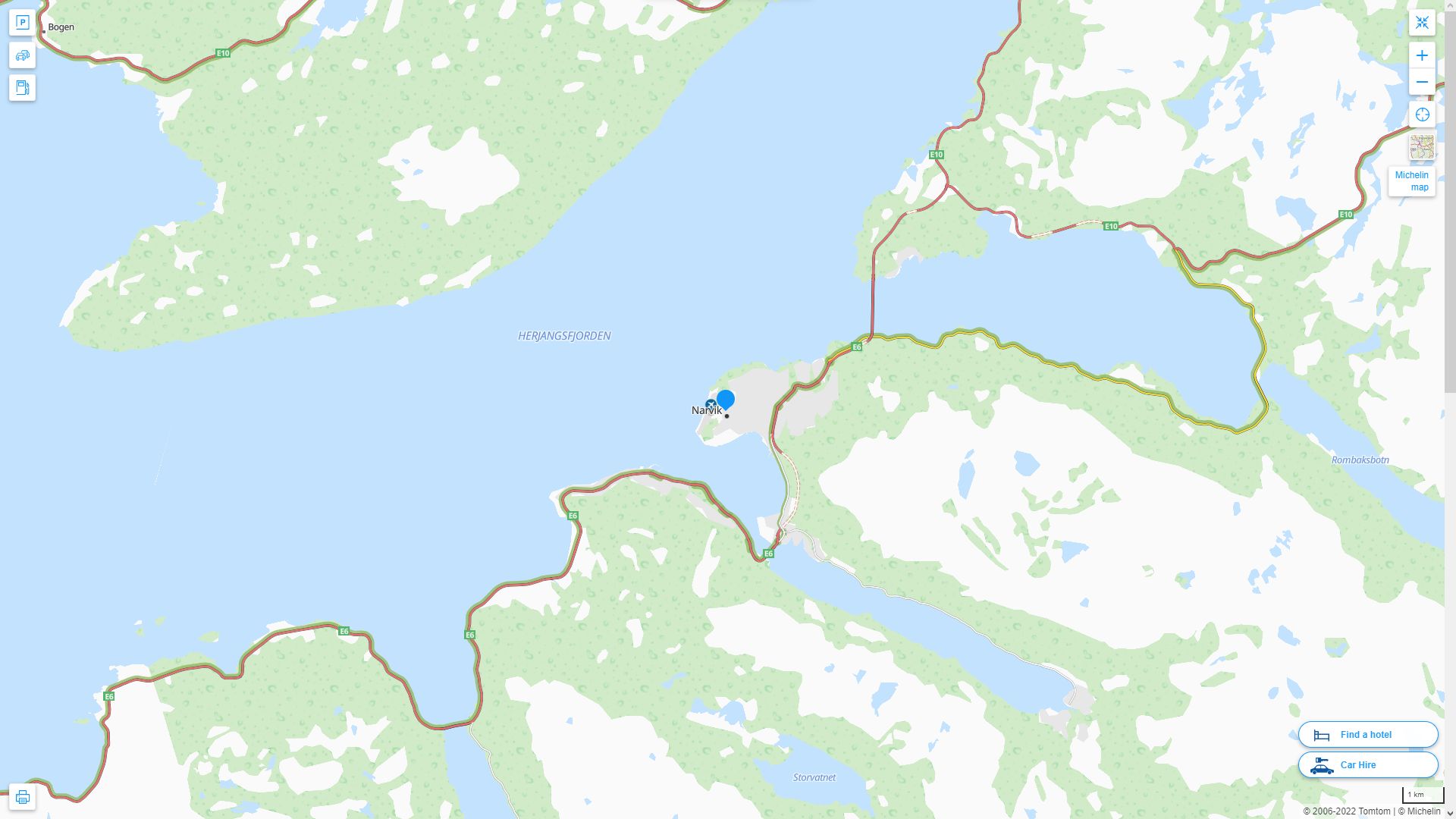 Narvik Map - Norway