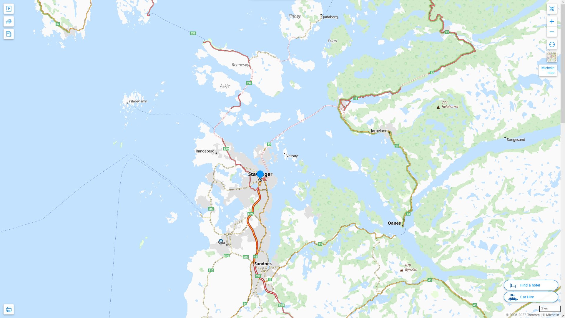 Stavanger Map - Norway