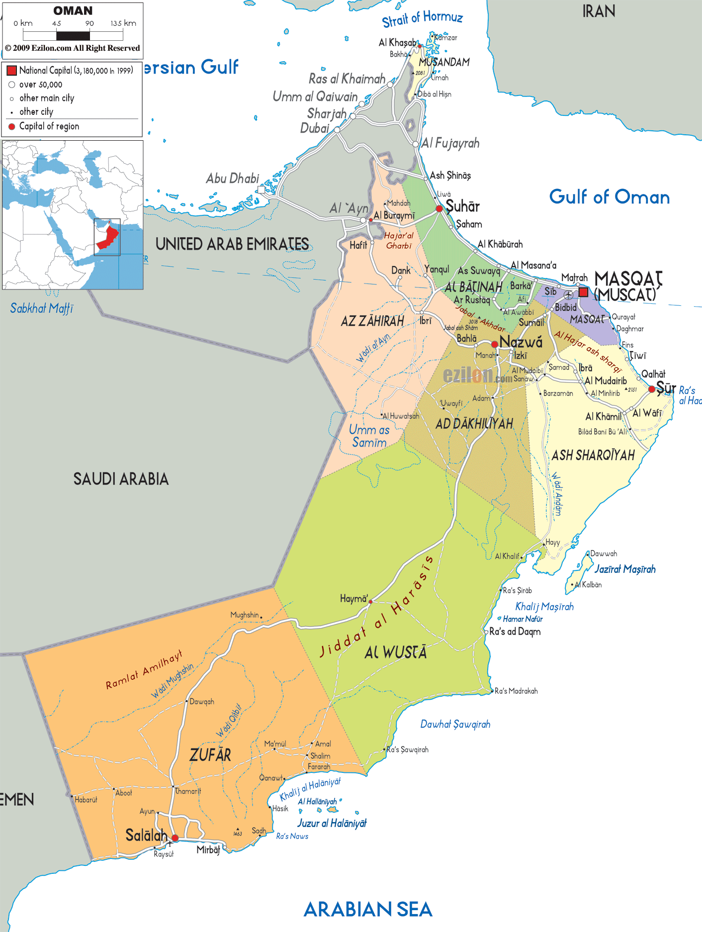 Oman Map - Oman