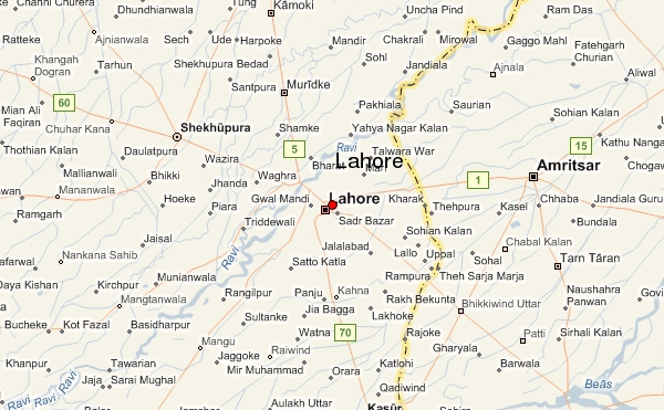 Lahore Map - Pakistan