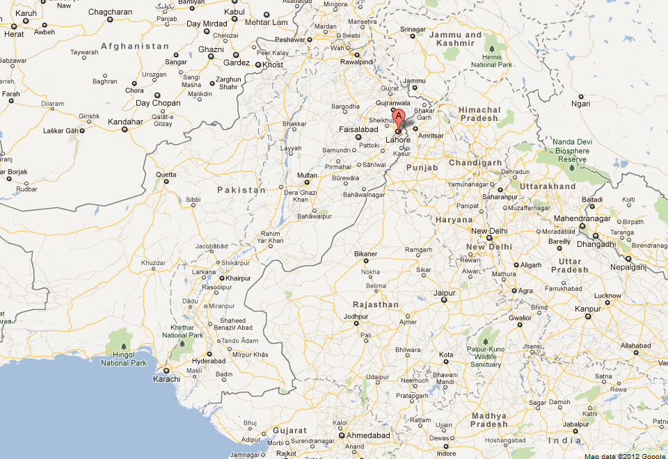 Lahore Map - Pakistan