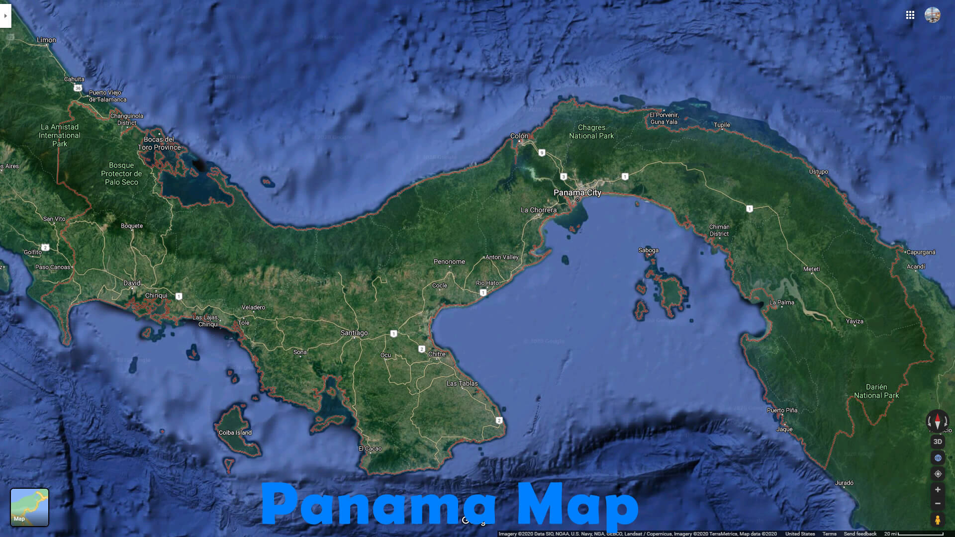 panama map google maps