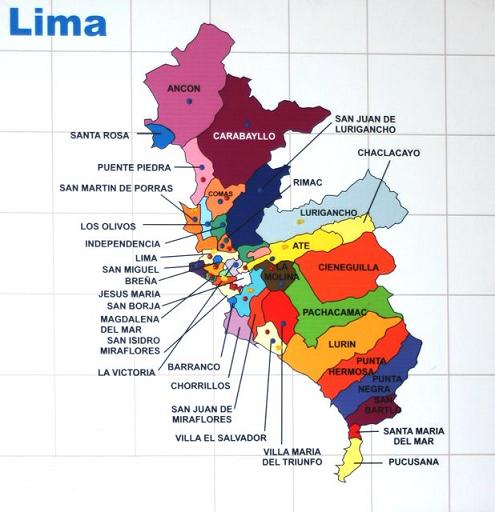 Lima Map - Peru