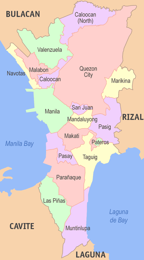 Manila Map - Philippines