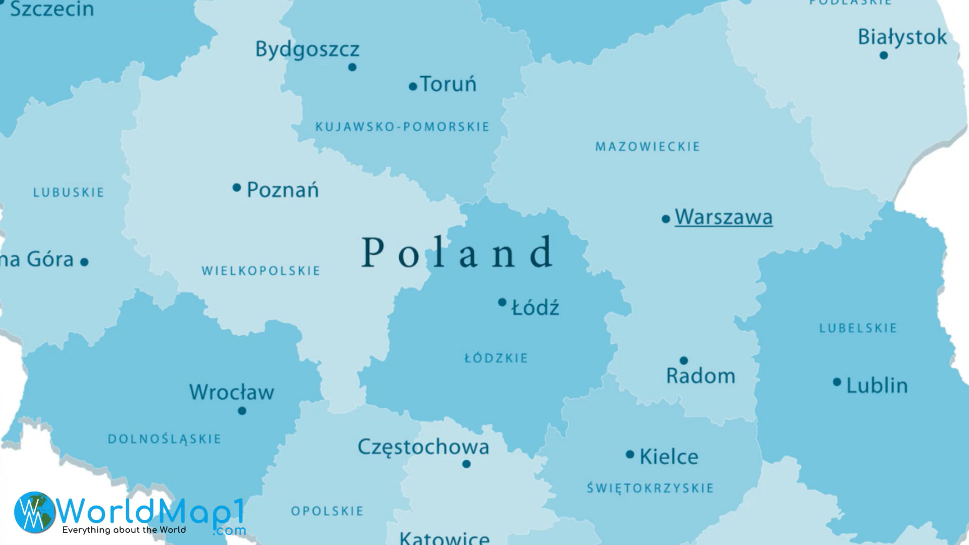 Free Printable Poland Map