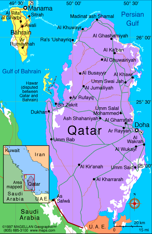 Qatar Map - Qatar