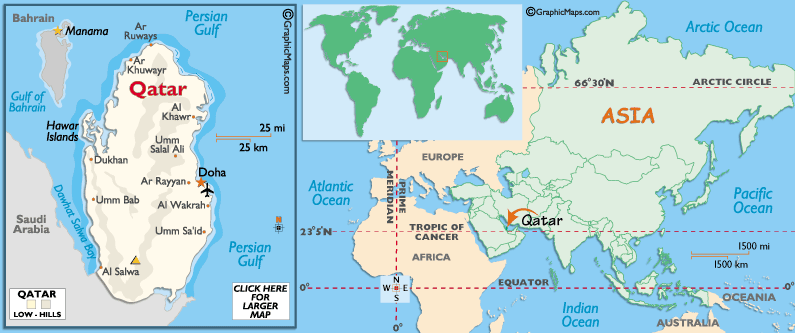 Qatar Map - Qatar