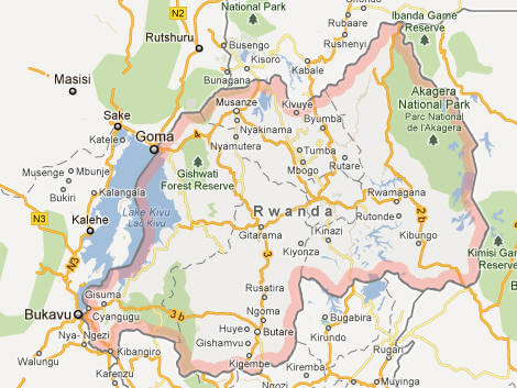 Rwanda Map - Rwanda