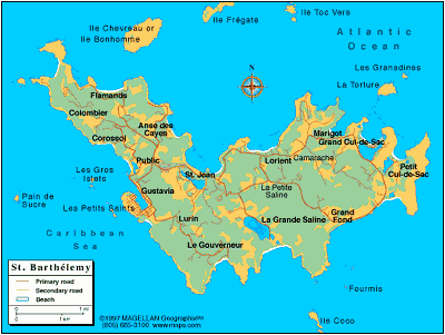 Saint Barthelemy Map - Saint Barthelemy