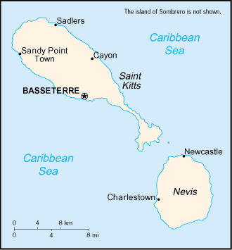 Saint Kitts and Nevis Map