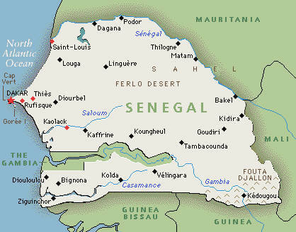 Senegal Map - Senegal