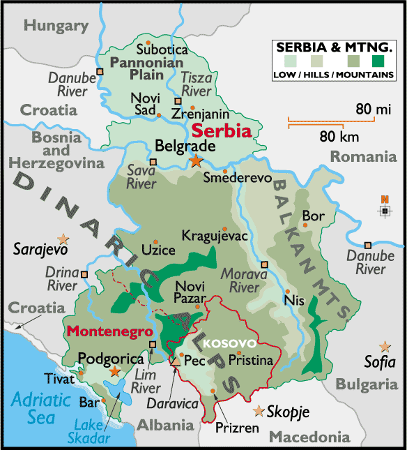 Serbia Map - Serbia