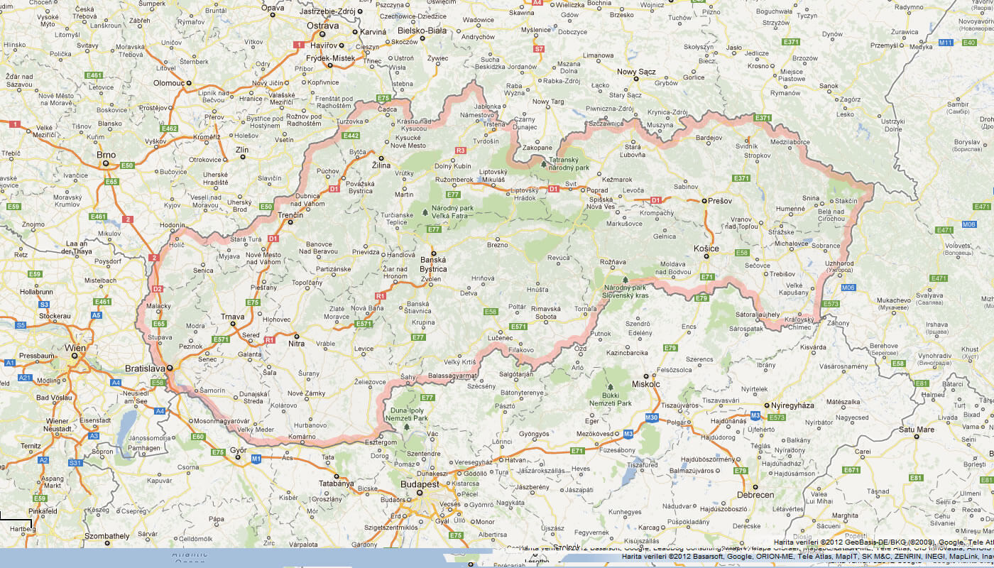 Slovakia Map - Slovakia