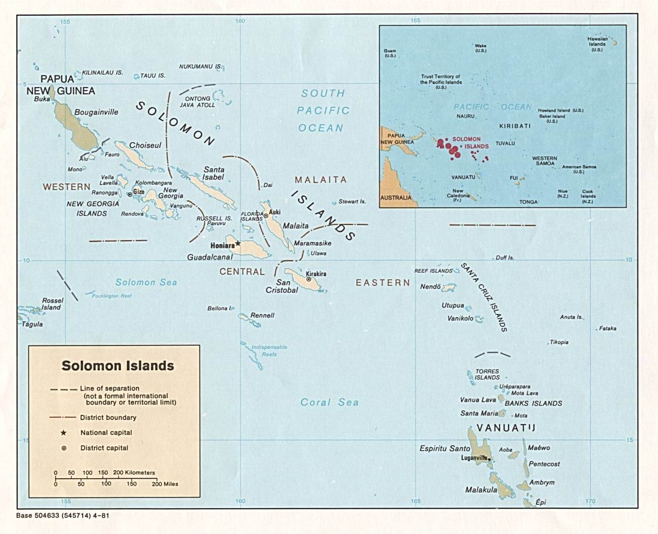 Solomon Islands Map - Solomon Islands