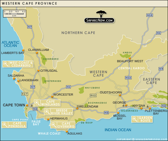 Cape Town Map - South Africa