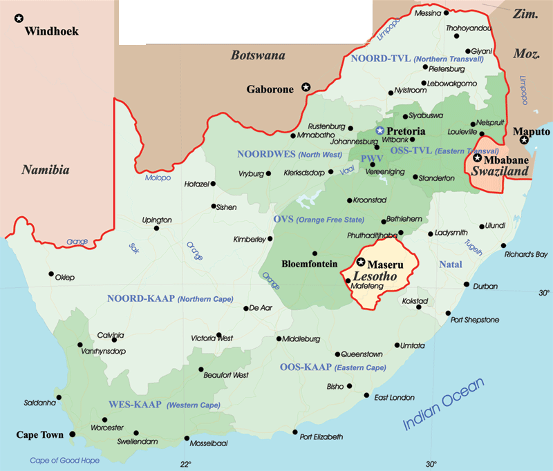 Vereeniging Map - South Africa