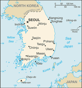 Pusan Map - South Korea