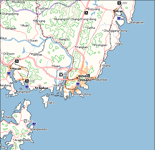 Pusan Map - South Korea