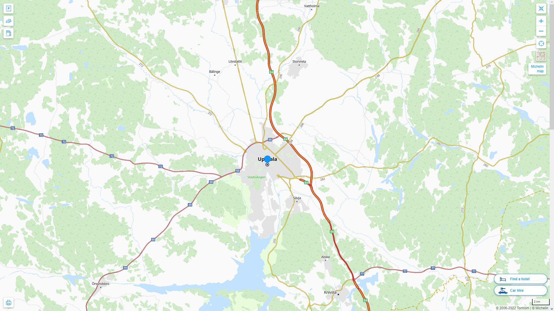 Uppsala Map - Sweden