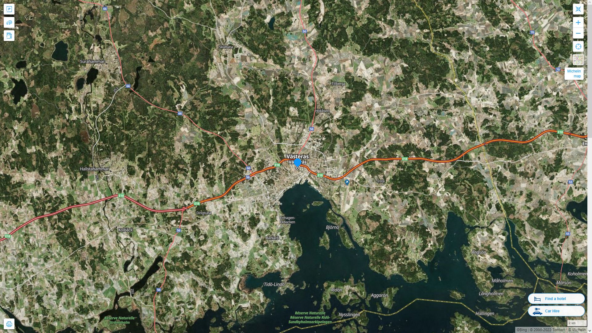Vasteras Map - Sweden