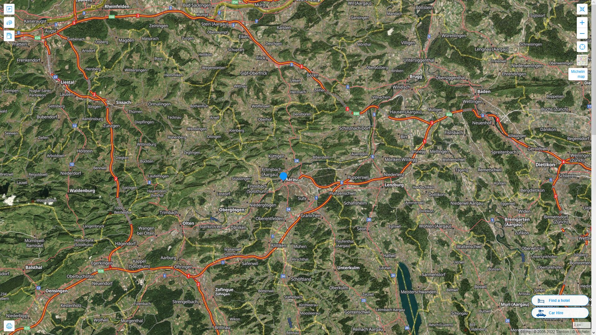 Aarau Map - Switzerland