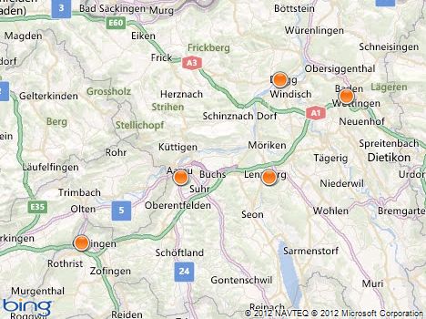 Aarau Map - Switzerland