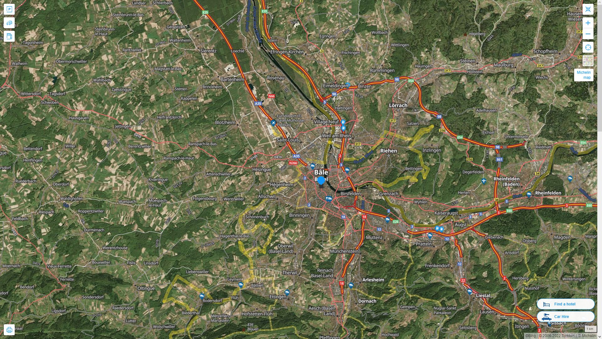 Basel Map - Switzerland