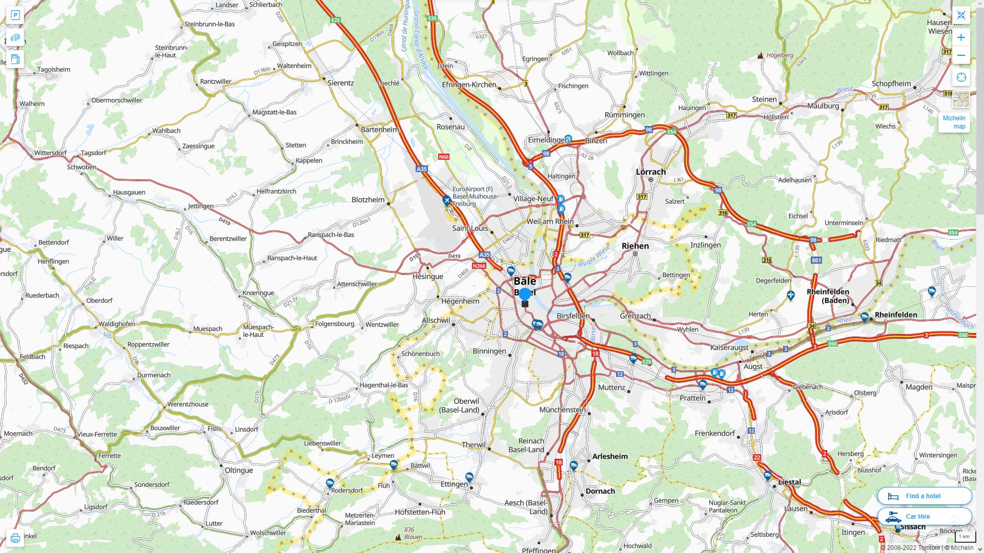 Basel Map - Switzerland