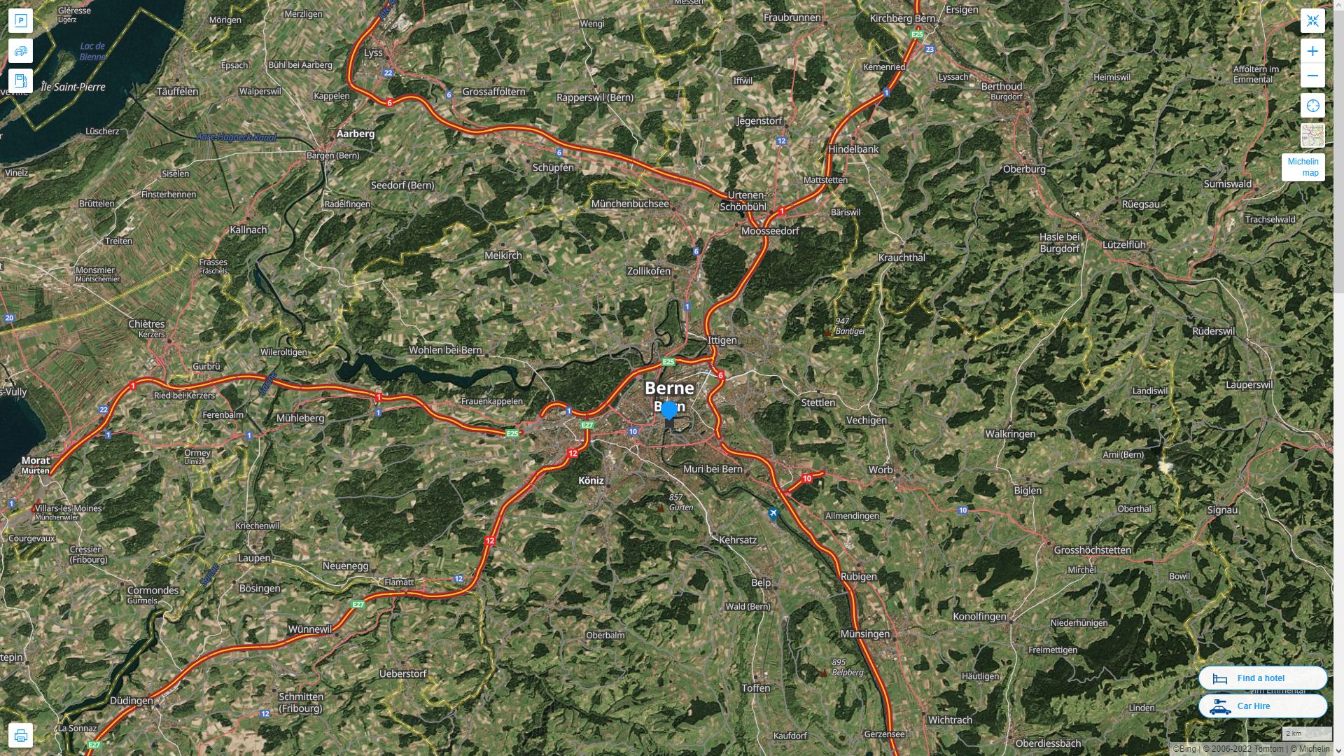 Bern Map - Switzerland