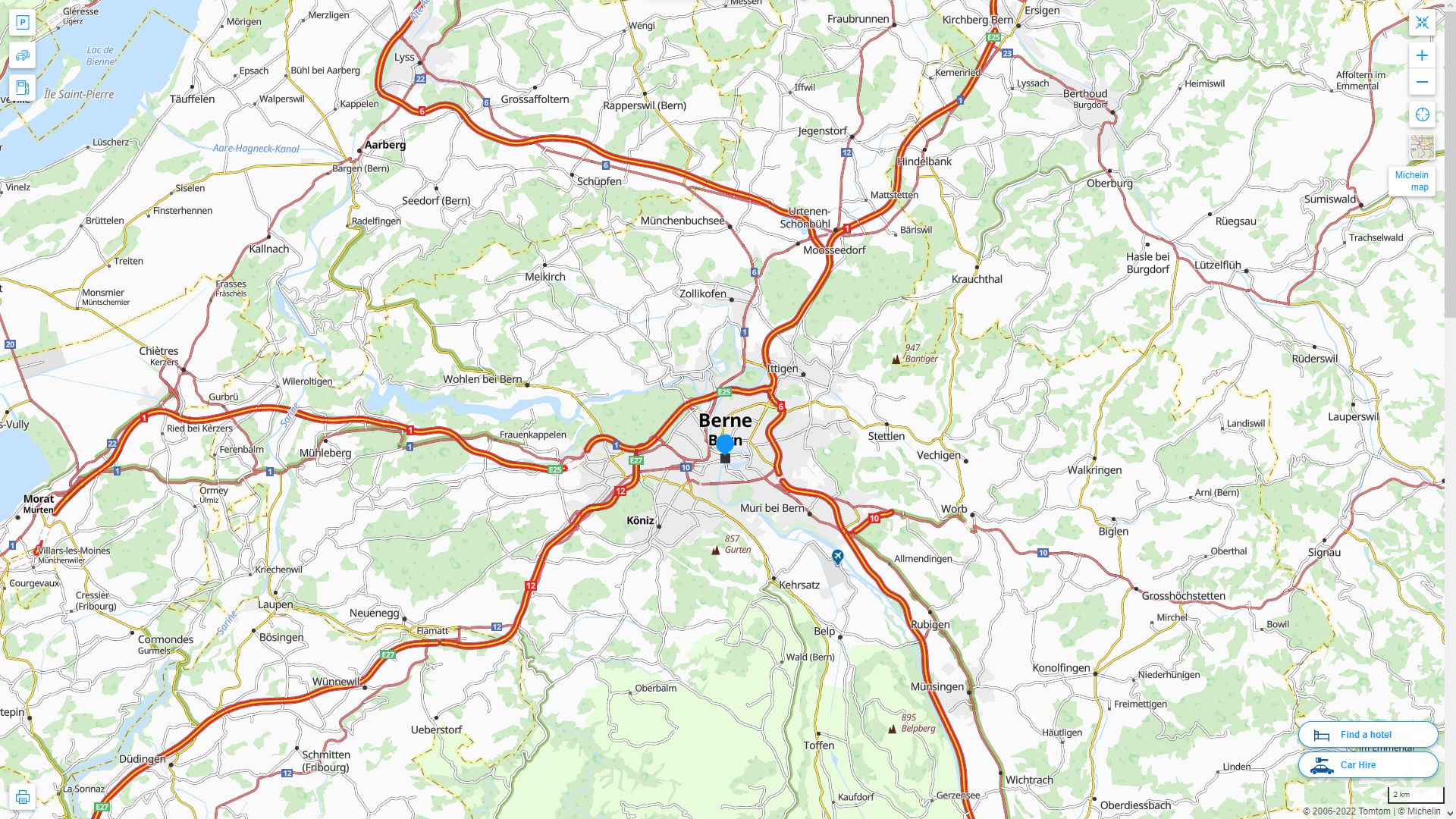 Bern Map - Switzerland