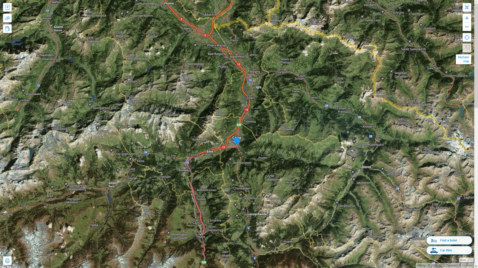 Chur Map - Switzerland