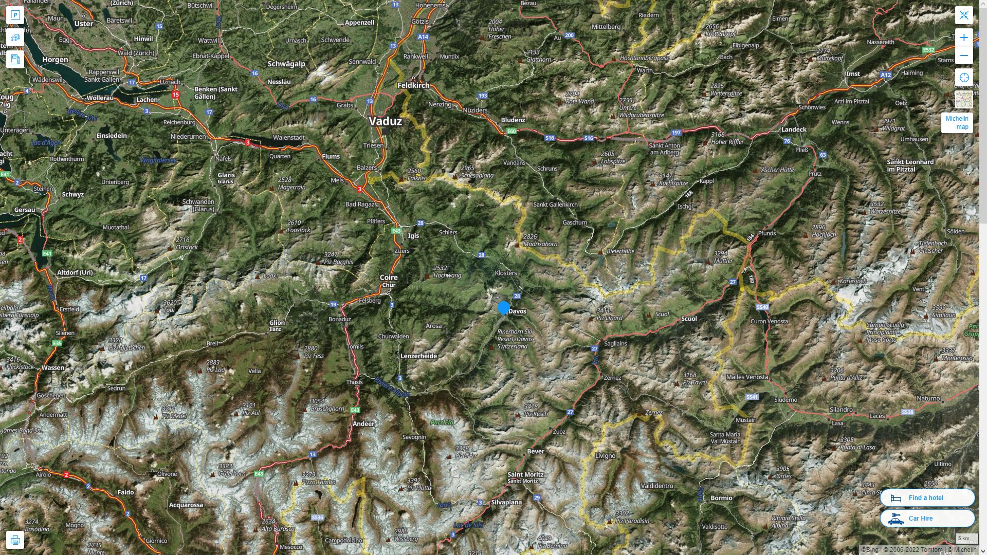 Davos Map - Switzerland