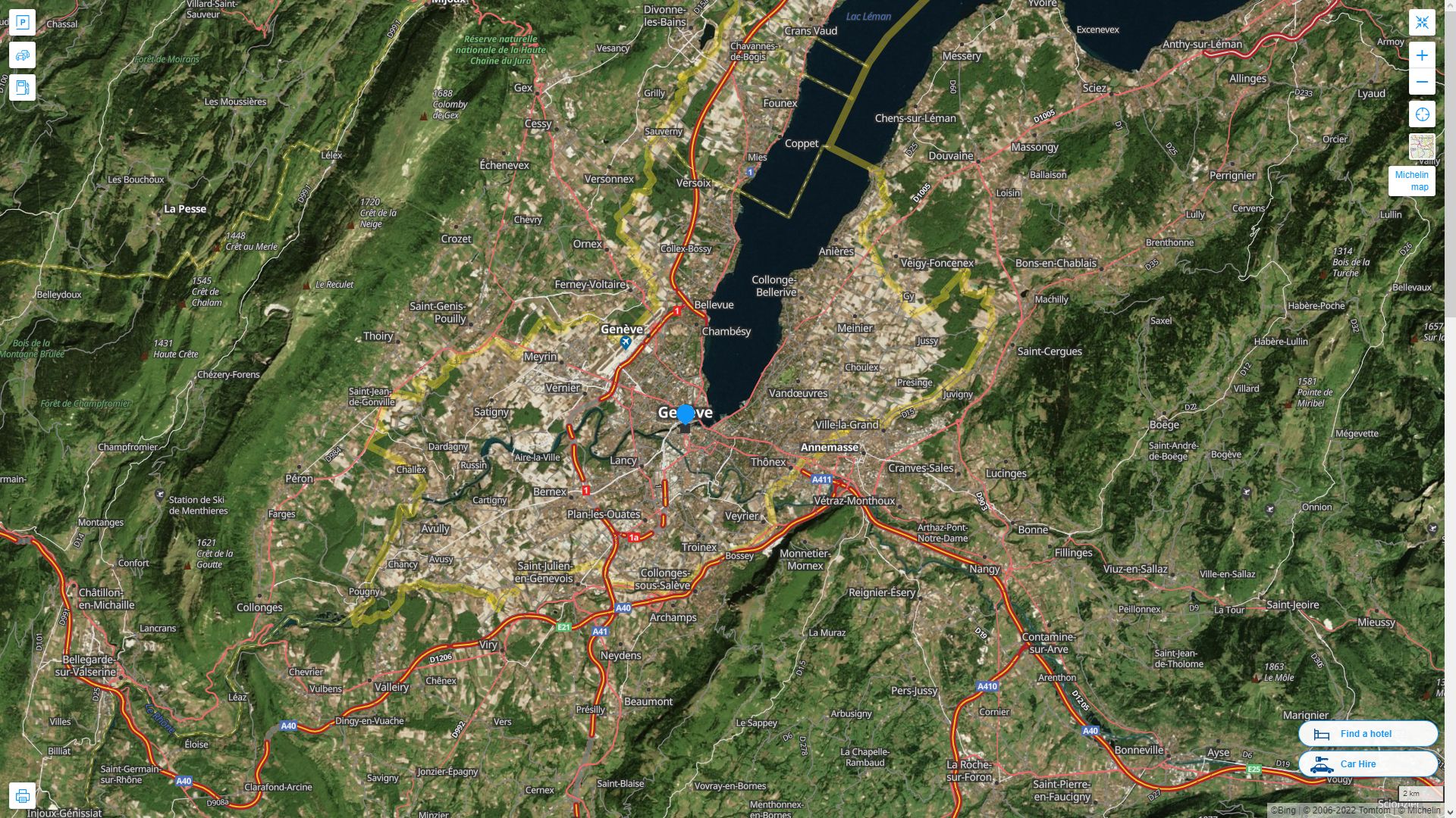 Geneva Map - Switzerland