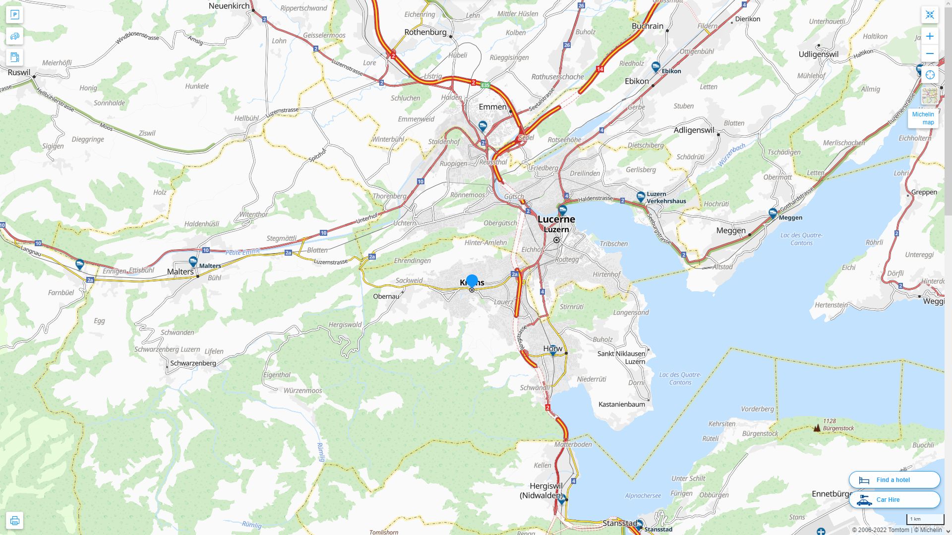 Kriens Map - Switzerland