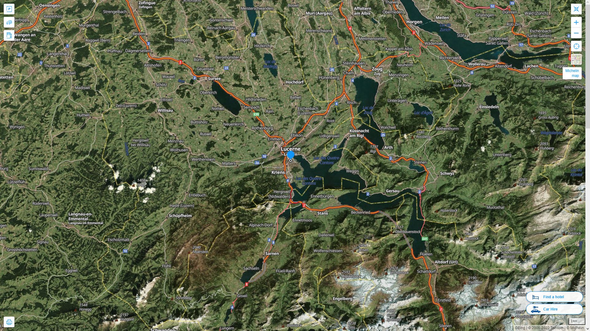 Lucerne Map - Switzerland