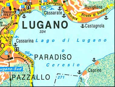 Lugano Map - Switzerland