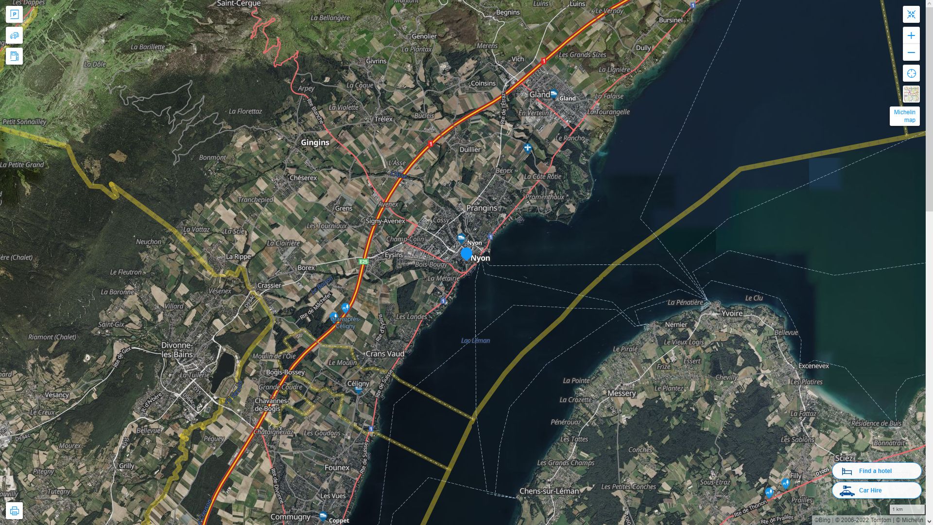 Nyon Map - Switzerland