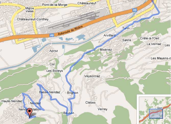 Sion Map - Switzerland