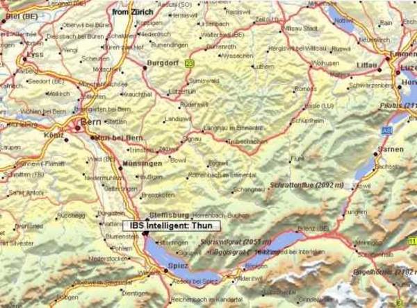 Thun Map - Switzerland